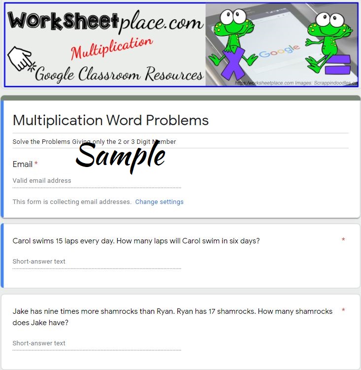 3 Digit Basic Word Problems 4 Worksheets