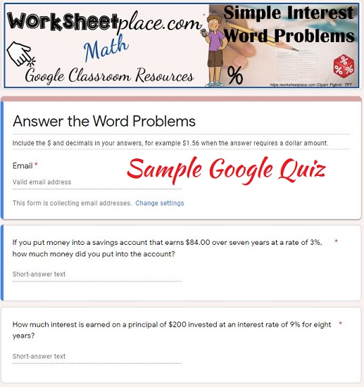 Simple Interest Worksheet 18 Worksheets