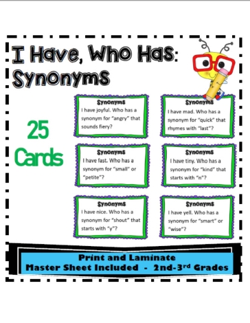 Synonyms Worksheets