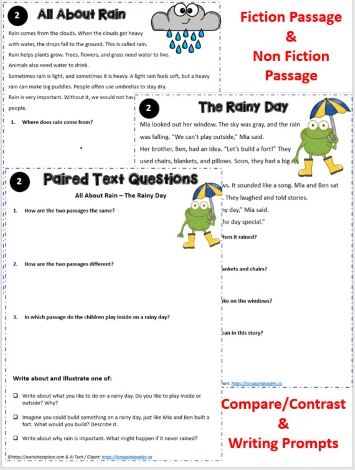 Rain/Rainy Day Worksheets