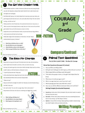 Girl Who Couldn't Walk/Race for Courage Worksheets