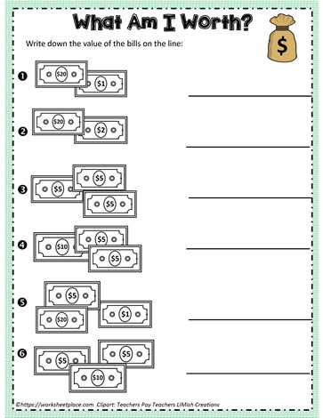 What Am I Worth Worksheets