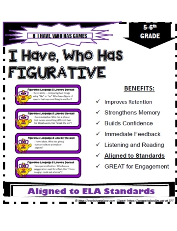 I Have, Who Has Figurative Worksheets