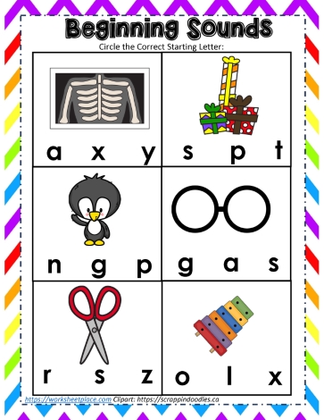 Beginning Sounds Worksheets
