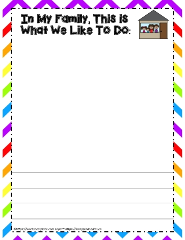 What My Family Likes To Do Worksheets