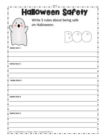 Halloween Safety 2 Worksheets