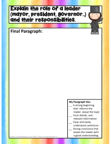 Role of a Leader Final Worksheets