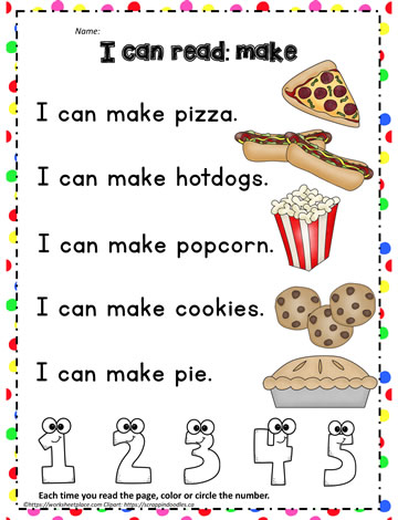Sight Word to Read - make Worksheets