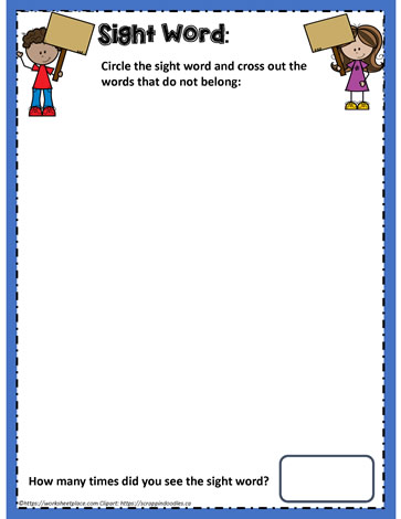 Find The Word template Worksheets