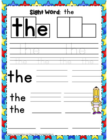 Sight Word the Worksheets