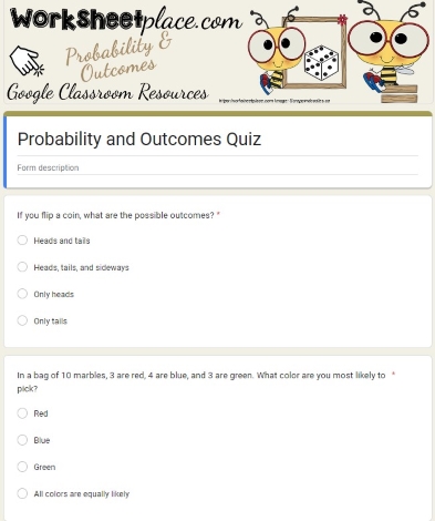 Probability 4th Grade Worksheets