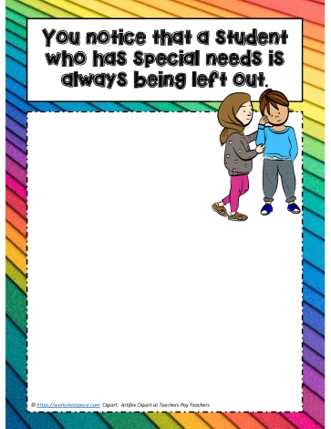 Social Skills Prompt Worksheets