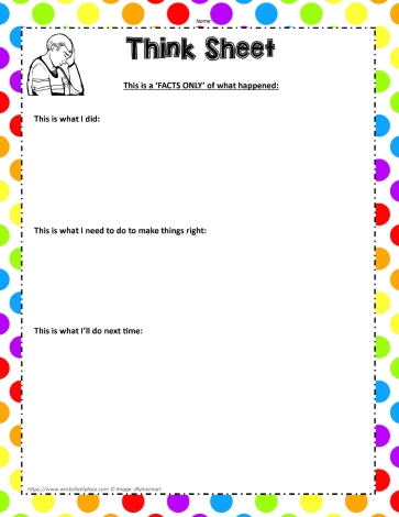 Think Sheet Facts Only Worksheets