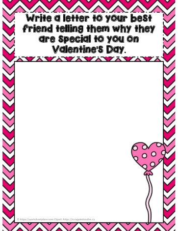 Valentines Day Prompt Gr 2 Worksheets