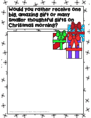 Would You Rather 4 Worksheets