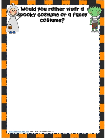 Halloween Writing Prompt Worksheets
