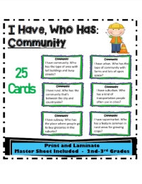 I Have, Who Has Social Studies Worksheets