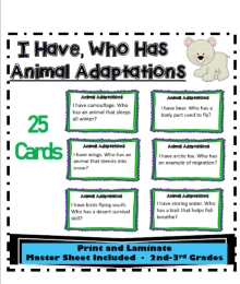 I Have, Who Has, Science Worksheets