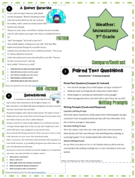 3rd Grade Paired Passages Worksheets