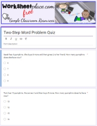 4th Grade 2 Step Word Problems Worksheets