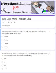 4th Grade 2 Step Word Problems Worksheets
