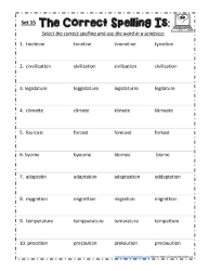 Common Misspelled Words 4th Grade Worksheets