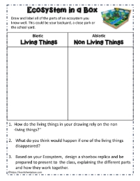 Ecosystems, Energy and Interactions Worksheets
