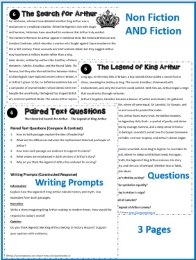 6th Grade Paired Passages Worksheets