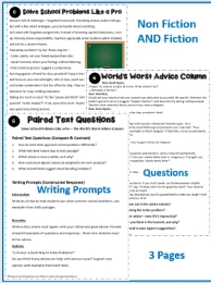6th Grade Paired Passages Worksheets