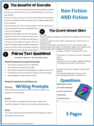 6th Grade Paired Passages Worksheets