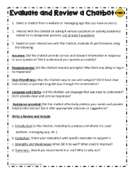 Artificial Intelligence Teaching Activities Worksheets