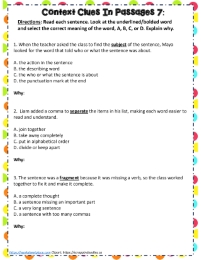 4th Grade Context Clues Worksheets