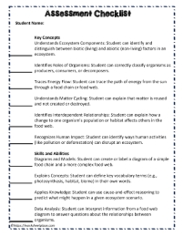 Ecosystems, Energy and Interactions Worksheets