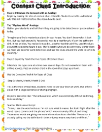 4th Grade Context Clues Worksheets