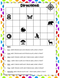 Mapping Activities K-2nd Grade Worksheets