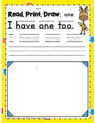 Sight Word one Worksheets