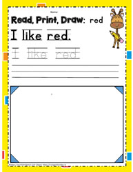 Sight Word red Worksheets