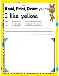 Sight Word yellow Worksheets