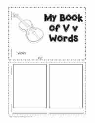 The Letter V Worksheets