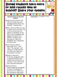 Opinion Writing Prompts Worksheets
