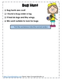 Sentence Sequencing to Paragraphs 1-2 Worksheets