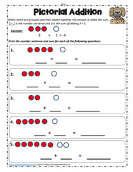 Pictorial Addition Worksheets