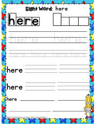 Sight Word help Worksheets