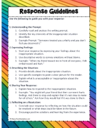 Social Skills Prompts Worksheets