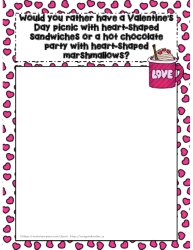 Valentines Day Writing Prompts Worksheets
