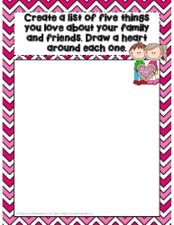 Valentines Day Writing Prompts Worksheets