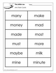The Letter M Worksheets