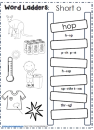 Word Ladders CVC Worksheets
