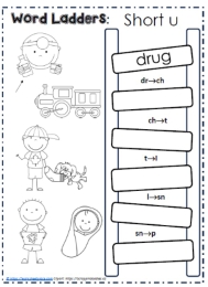 Word Ladders CVC Worksheets