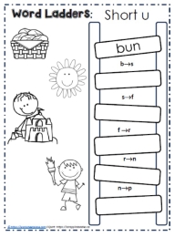 Word Ladders CVC Worksheets